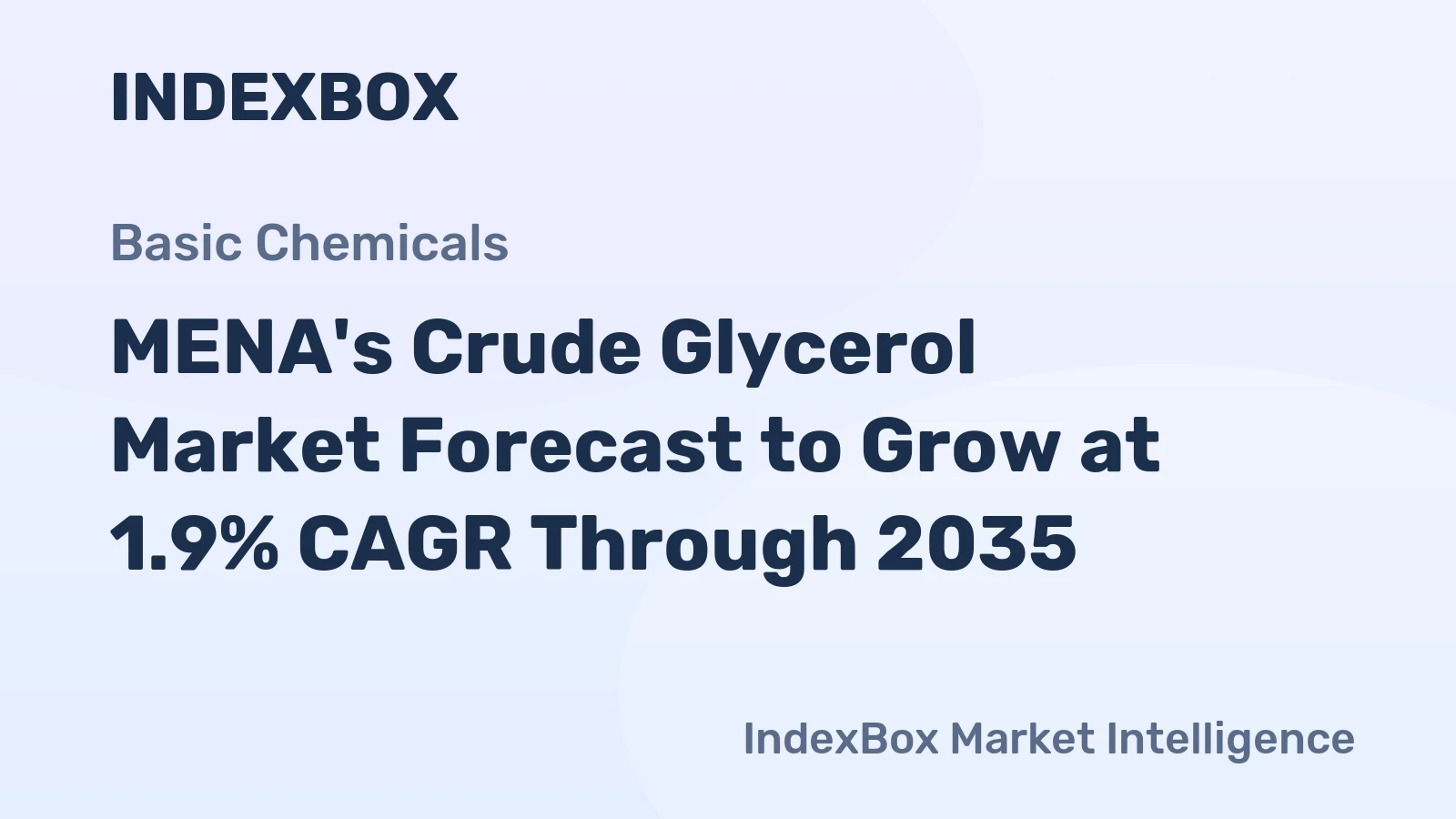 MENA's Crude Glycerol Market Forecast to Grow at 1.9% CAGR Through 2035