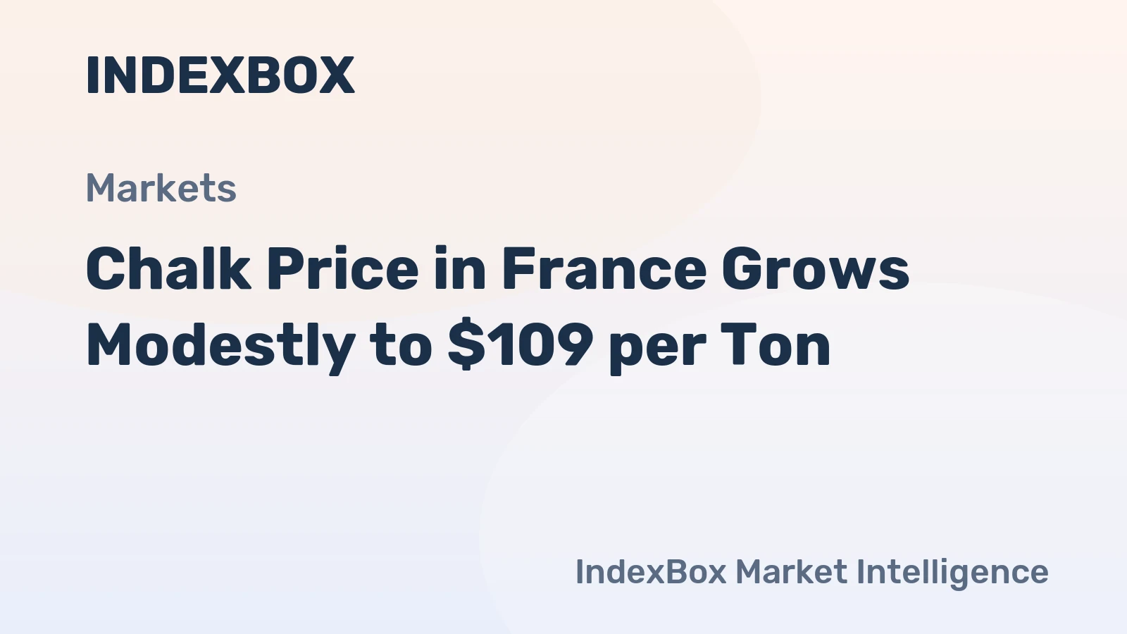Chalk Price in France Grows Modestly to $109 per Ton