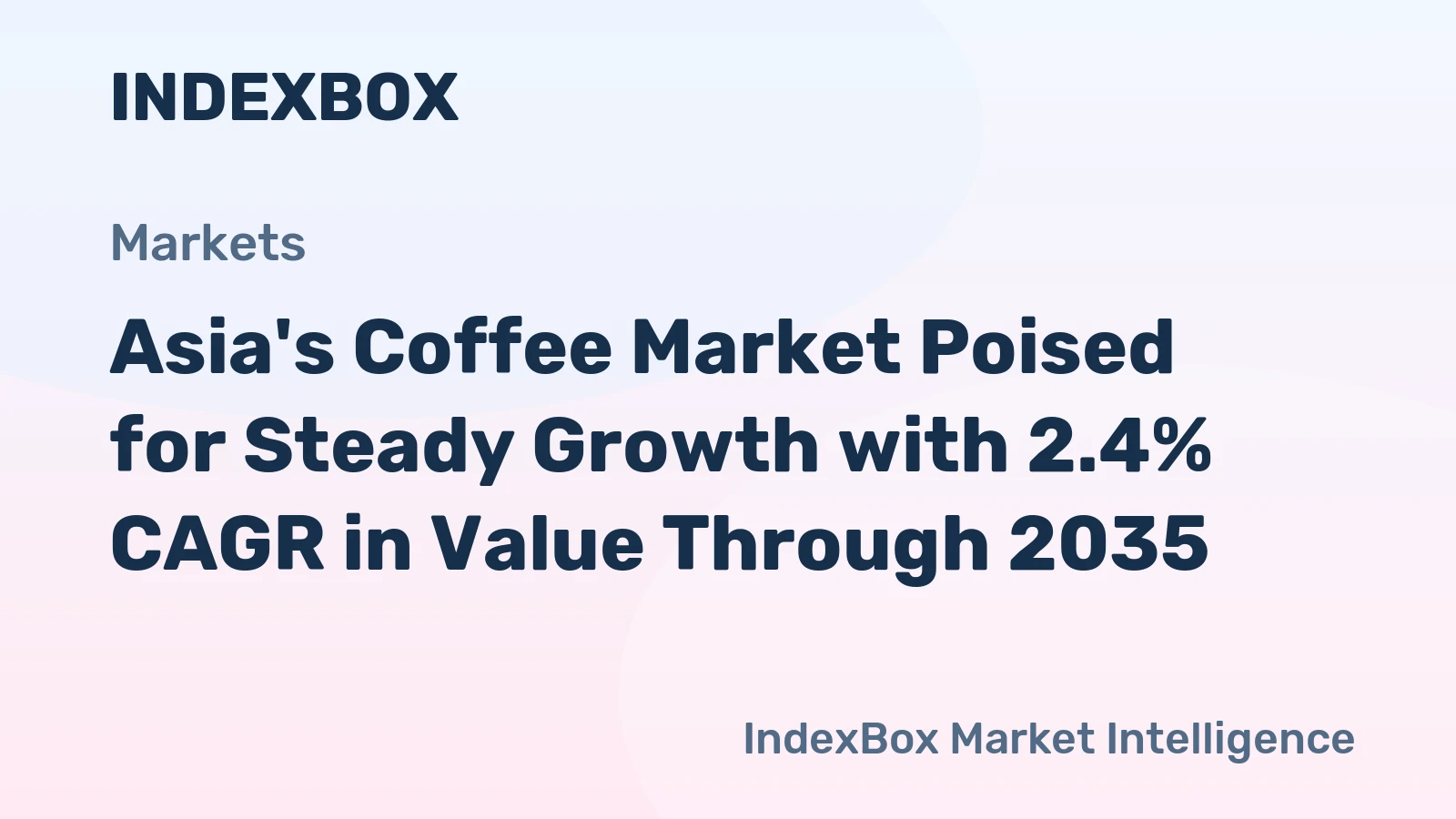 Asia's Coffee Market Poised for Steady Growth with 2.4% CAGR in Value Through 2035
