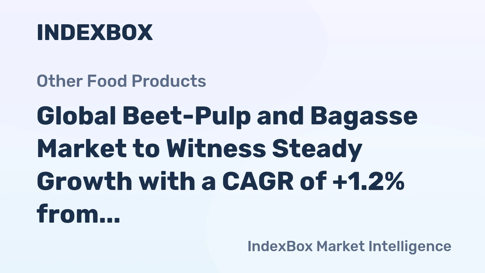 Global Beet-Pulp and Bagasse Market to Witness Steady Growth with a CAGR of +1.2% from 2024 to 2035