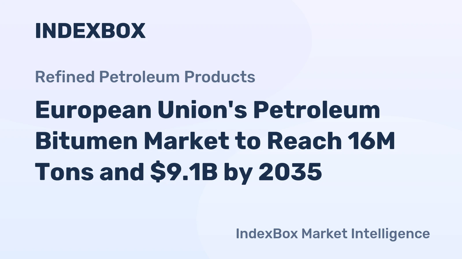 European Union's Petroleum Bitumen Market to Reach 16M Tons and $9.1B by 2035