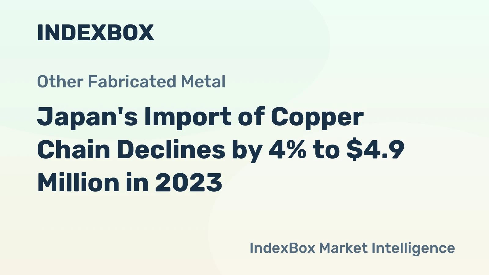 Japan's Import of Copper Chain Declines by 4% to $4.9 Million in 2023