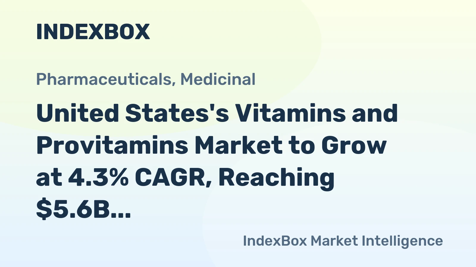 United States's Vitamins and Provitamins Market to Grow at 4.3% CAGR, Reaching $5.6B by 2035