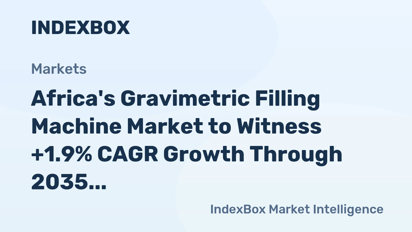 Africa's Gravimetric Filling Machine Market to Witness +1.9% CAGR Growth Through 2035