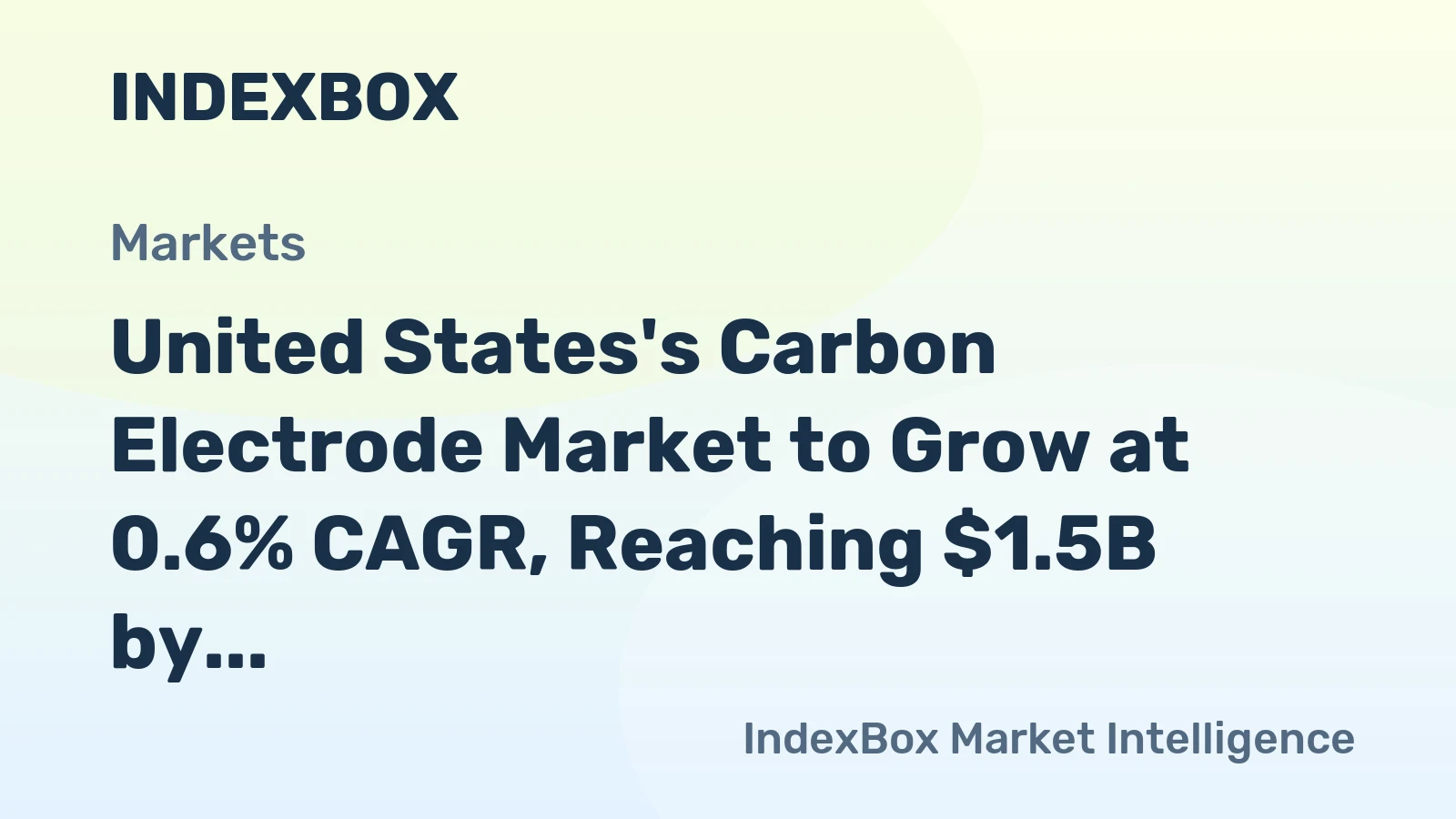 United States's Carbon Electrode Market to Grow at 0.6% CAGR, Reaching $1.5B by 2035