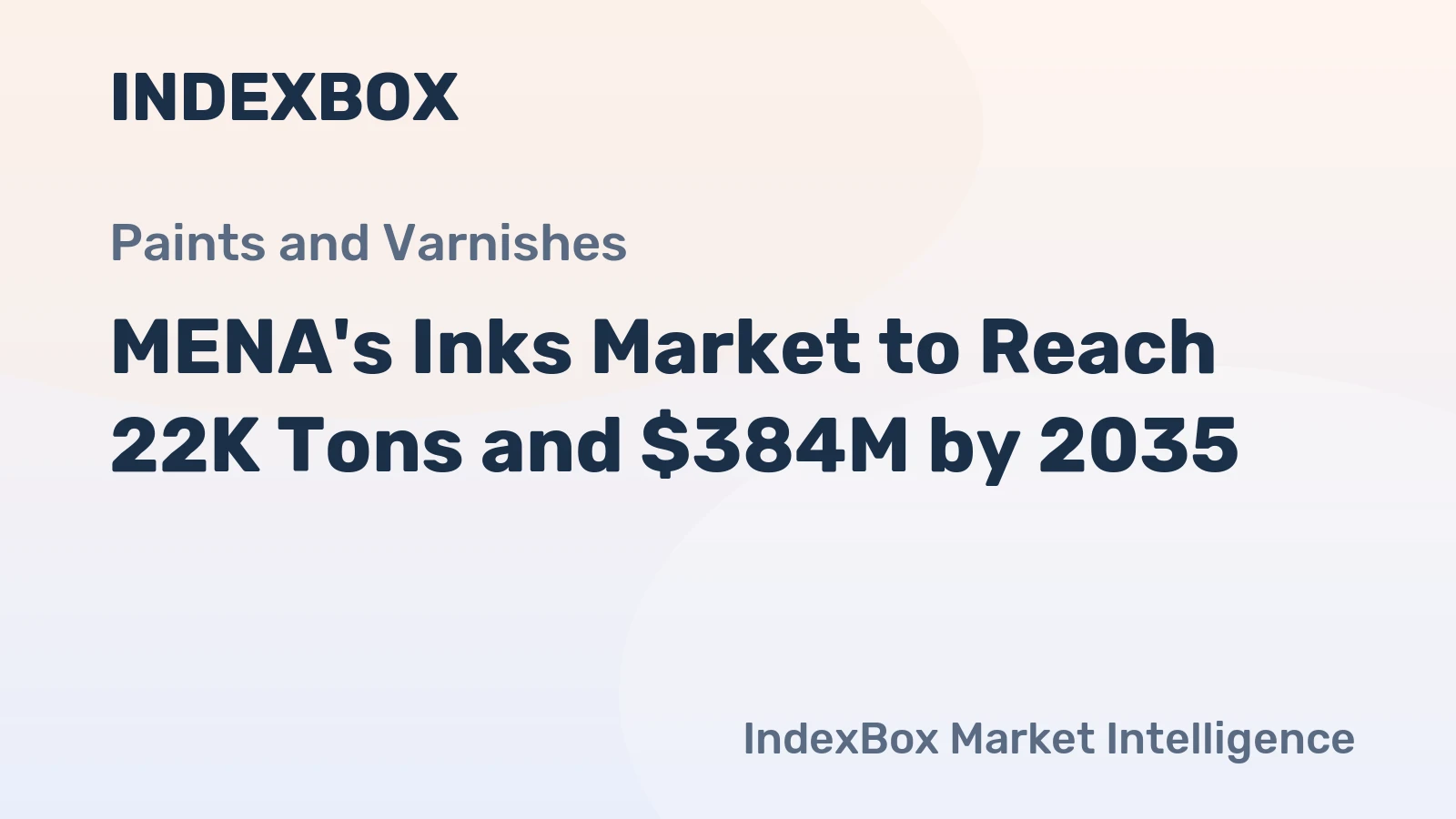 MENA's Inks Market to Reach 22K Tons and $384M by 2035