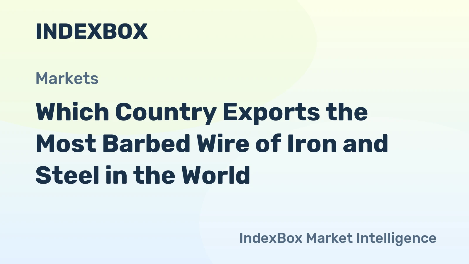 Which Country Exports the Most Barbed Wire of Iron and Steel in the World?