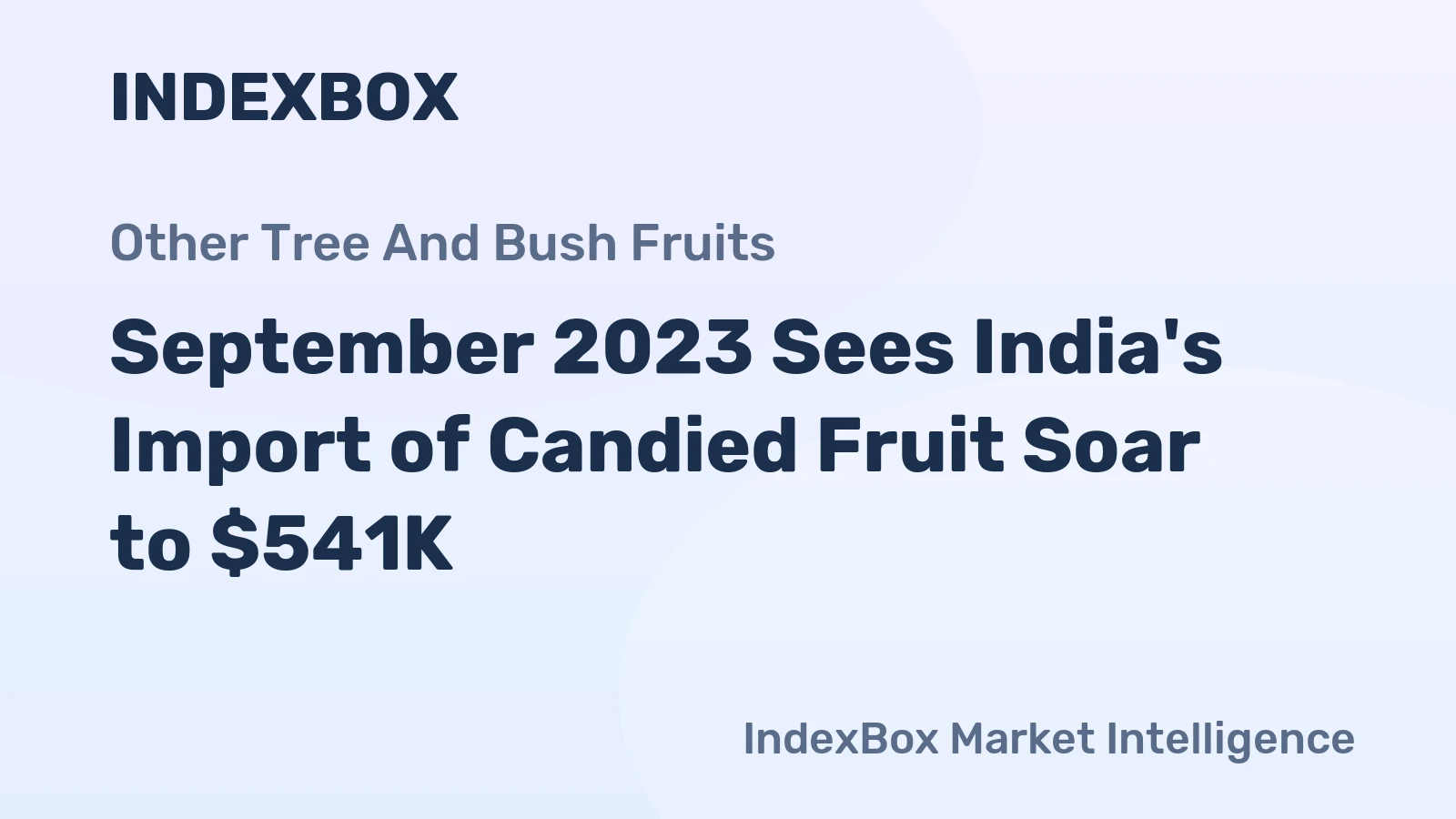 September 2023 Sees India's Import of Candied Fruit Soar to $541K