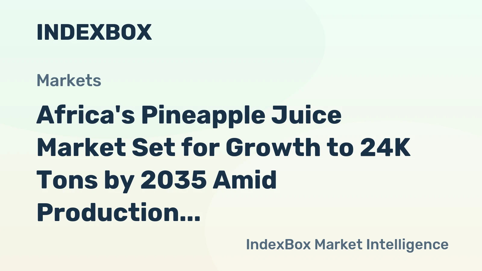 Africa's Pineapple Juice Market Set for Growth to 24K Tons by 2035 Amid Production Expansion