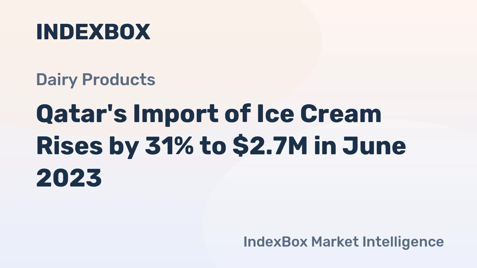 Qatar's Import of Ice Cream Rises by 31% to $2.7M in June 2023