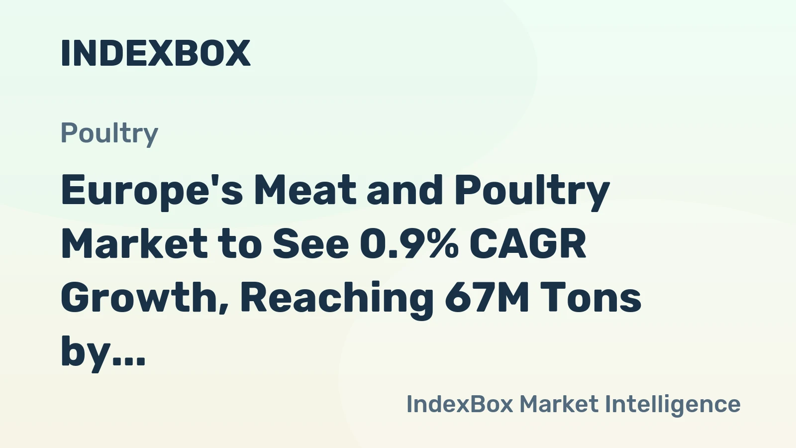 Europe's Meat and Poultry Market to See 0.9% CAGR Growth, Reaching 67M Tons by 2035