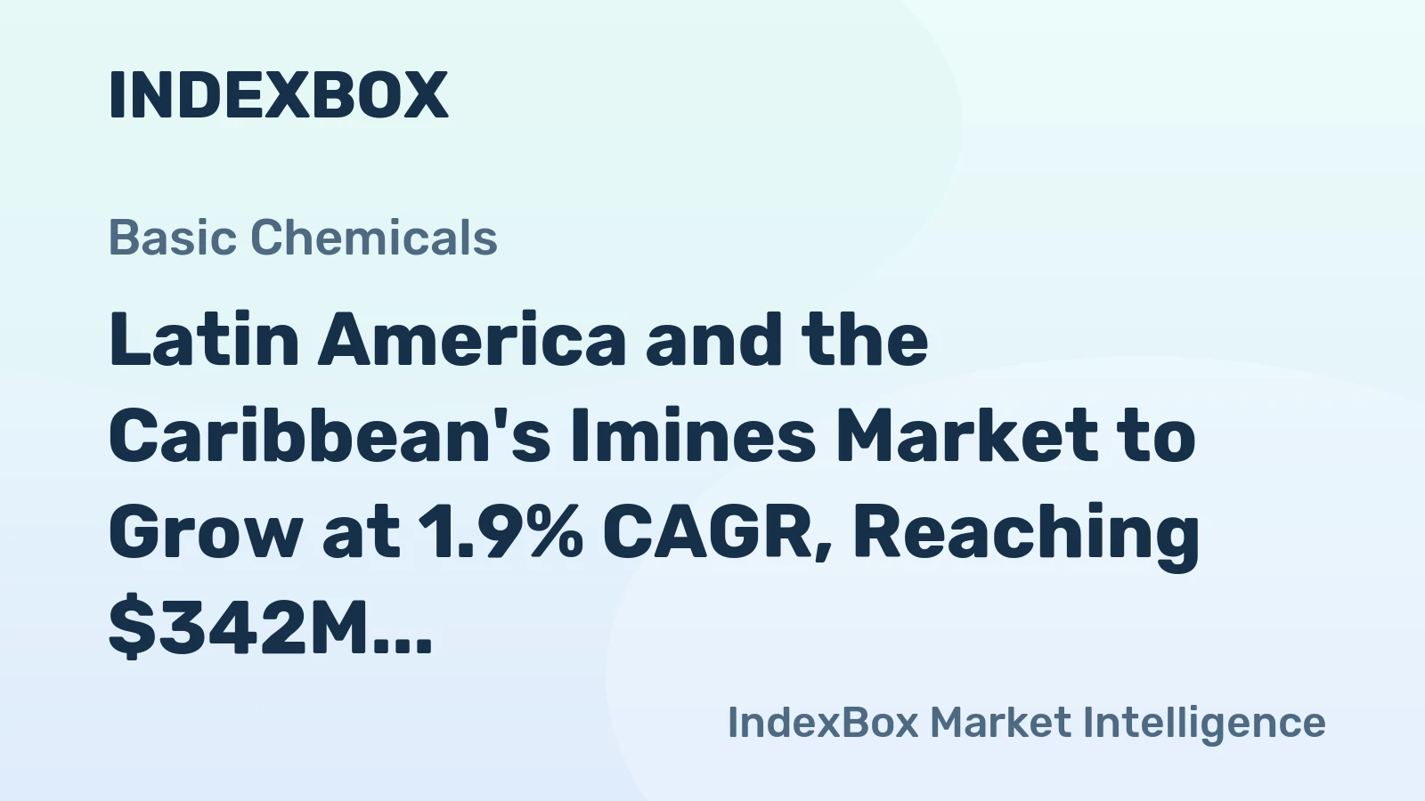Latin America and the Caribbean's Imines Market to Grow at 1.9% CAGR, Reaching $342M by 2035