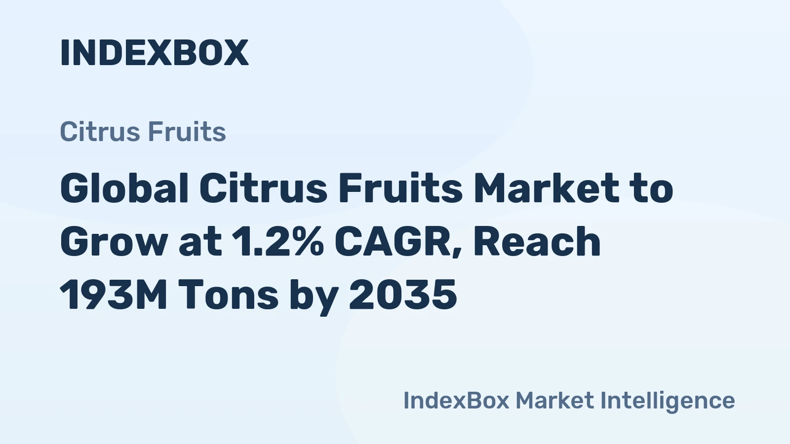 Global Citrus Fruits Market to Grow at 1.2% CAGR, Reach 193M Tons by 2035