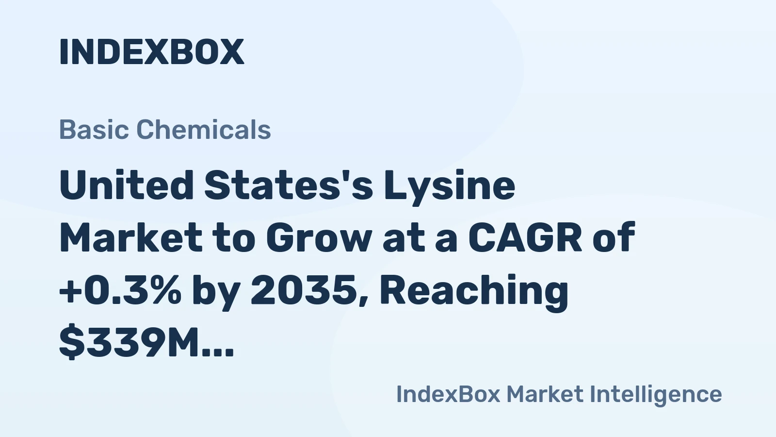 United States's Lysine Market to Grow at a CAGR of +0.3% by 2035, Reaching $339M in Value