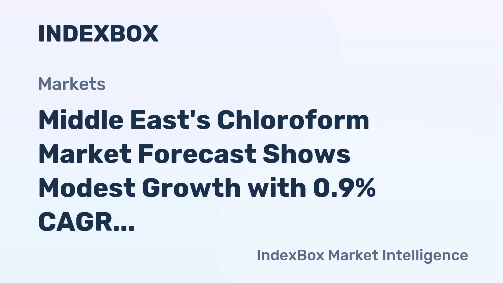 Middle East's Chloroform Market Forecast Shows Modest Growth with 0.9% CAGR Through 2035