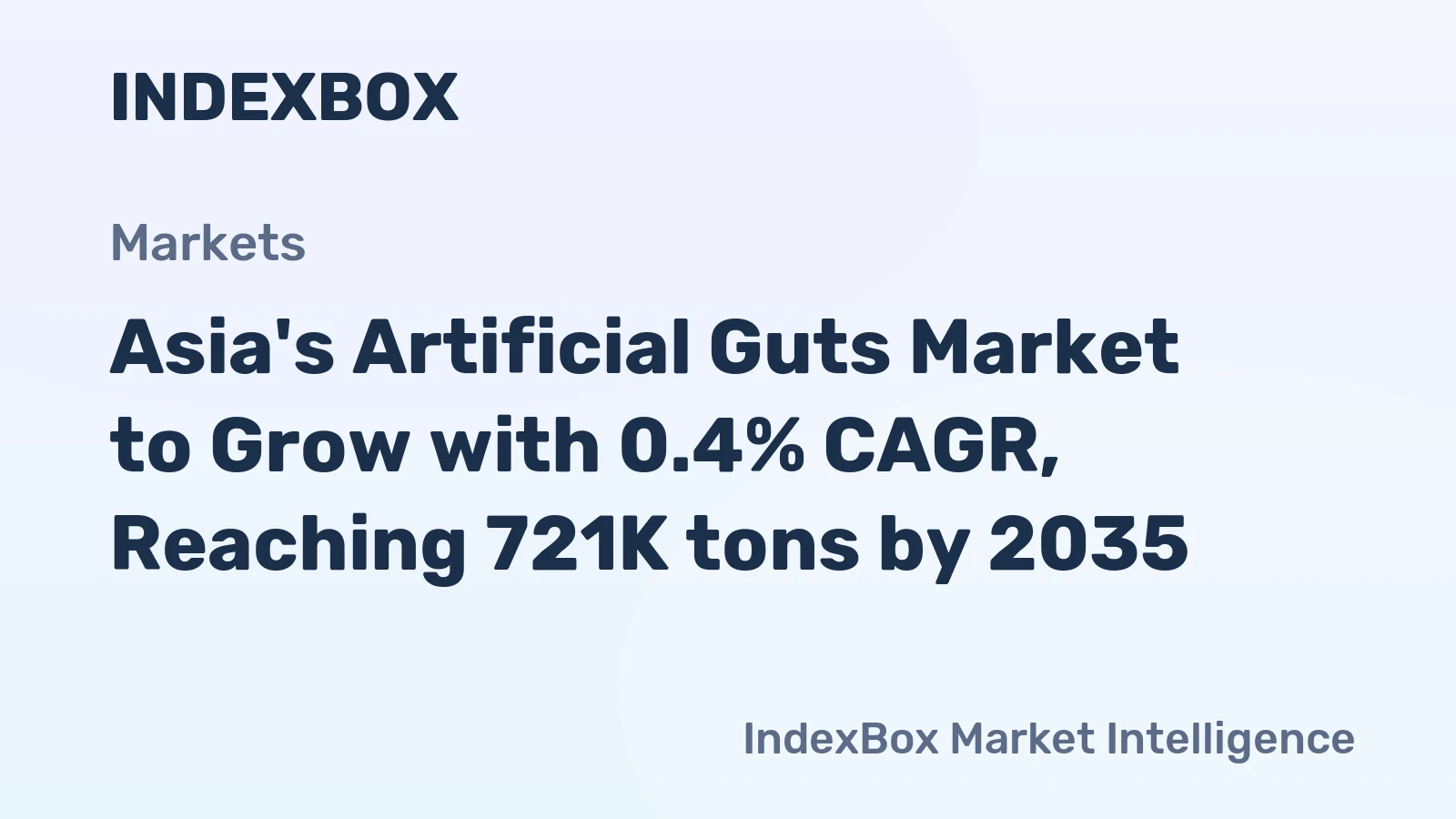 Asia's Artificial Guts Market to Grow with 0.4% CAGR, Reaching 721K tons by 2035
