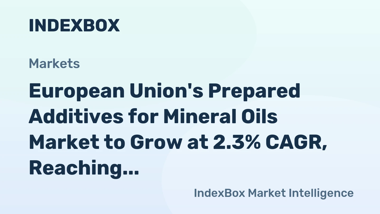European Union's Prepared Additives for Mineral Oils Market to Grow at 2.3% CAGR, Reaching 21M Tons by 2035