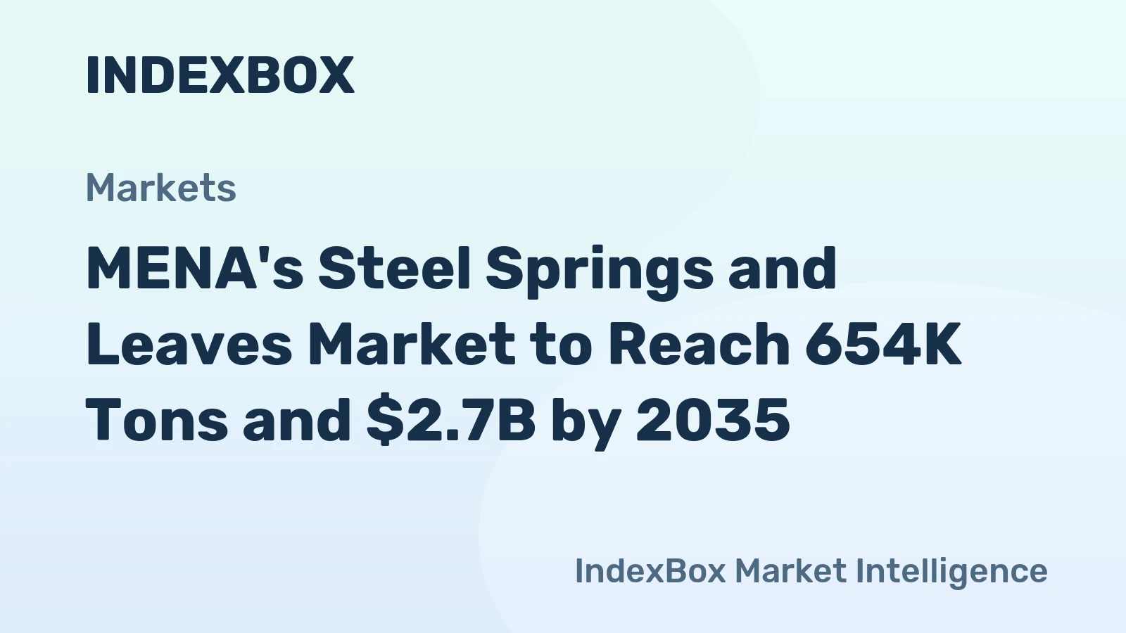 MENA's Steel Springs and Leaves Market to Reach 654K Tons and $2.7B by 2035