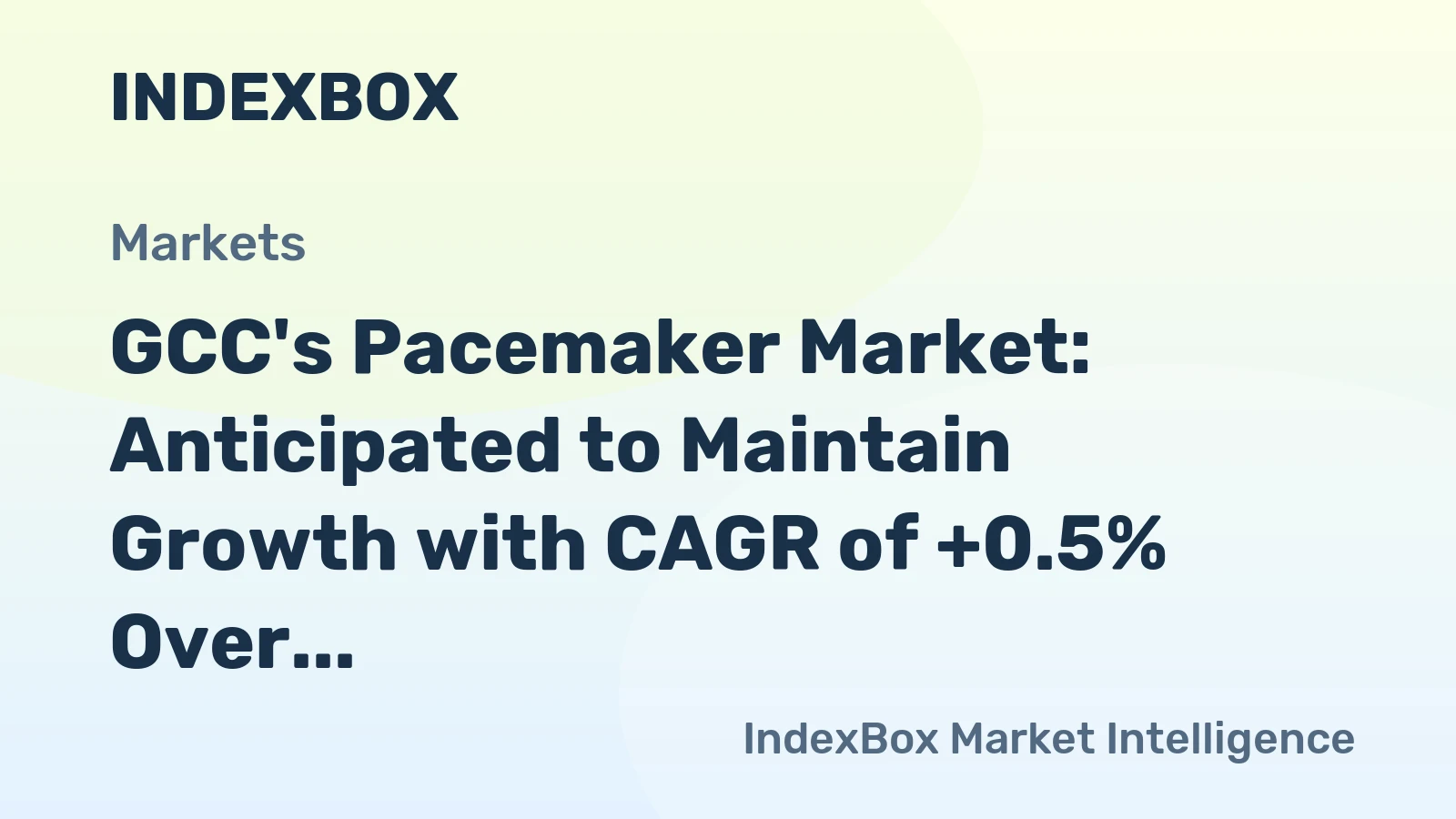 GCC's Pacemaker Market: Anticipated to Maintain Growth with CAGR of +0.5% Over Next Decade