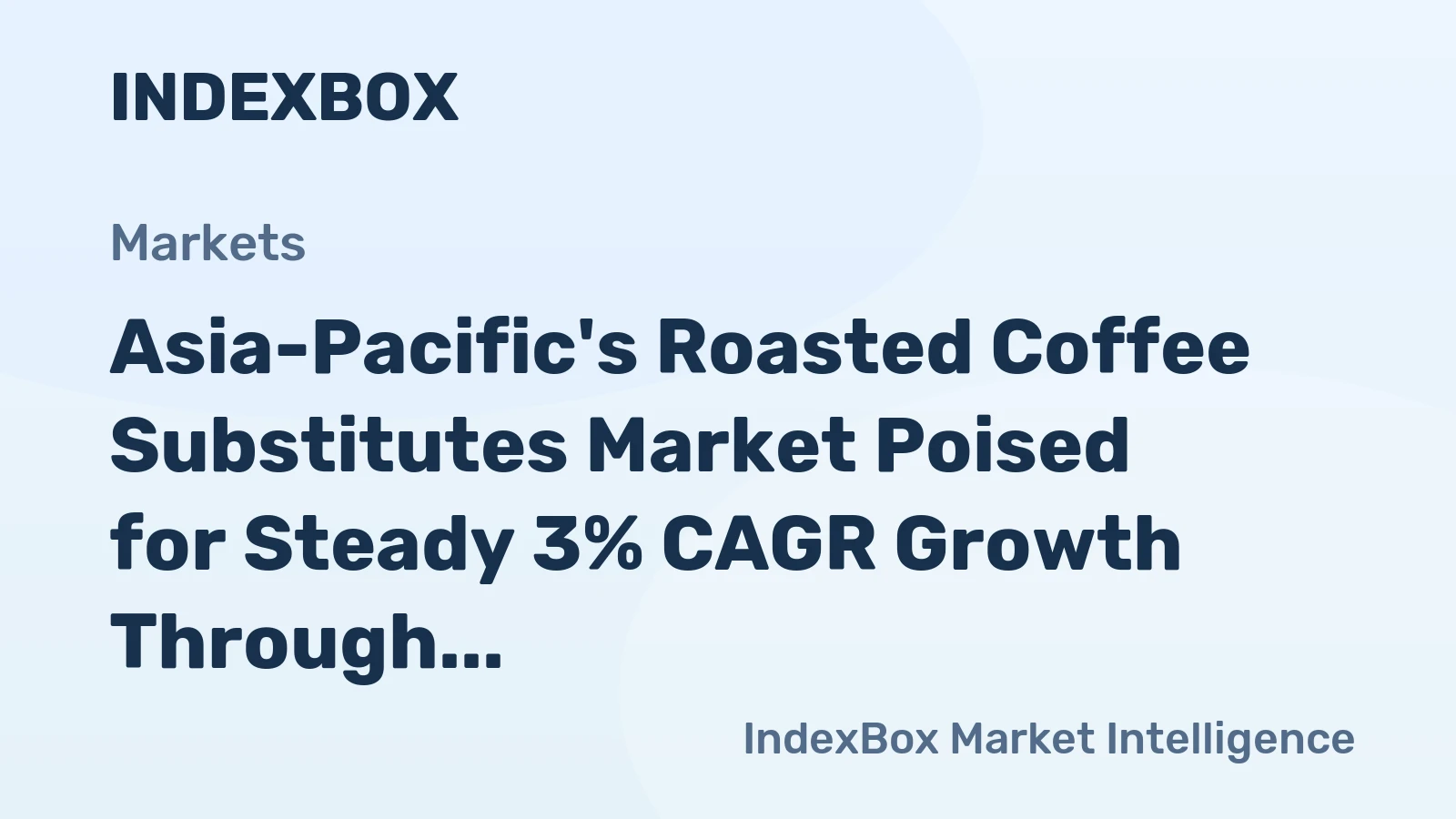 Asia-Pacific's Roasted Coffee Substitutes Market Poised for Steady 3% CAGR Growth Through 2035
