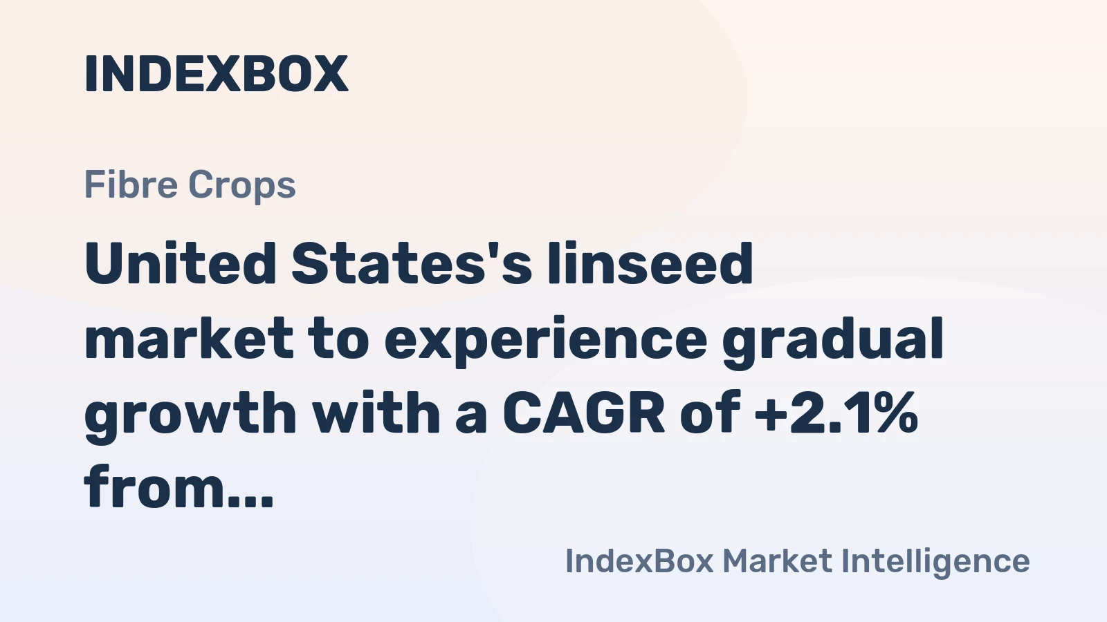 United States's linseed market to experience gradual growth with a CAGR of +2.1% from 2024 to 2035