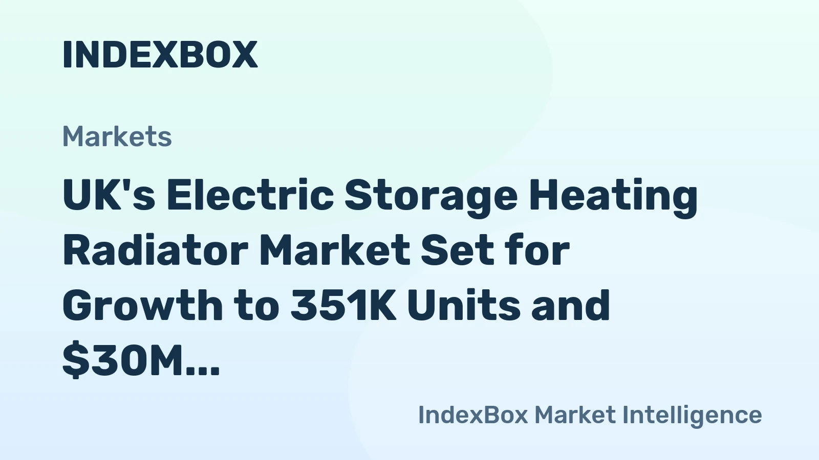 UK's Electric Storage Heating Radiator Market Set for Growth to 351K Units and $30M by 2035