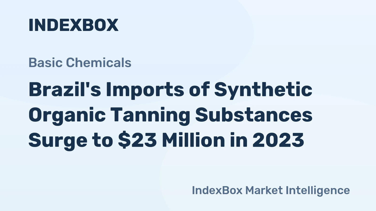 Brazil's Imports of Synthetic Organic Tanning Substances Surge to $23 Million in 2023