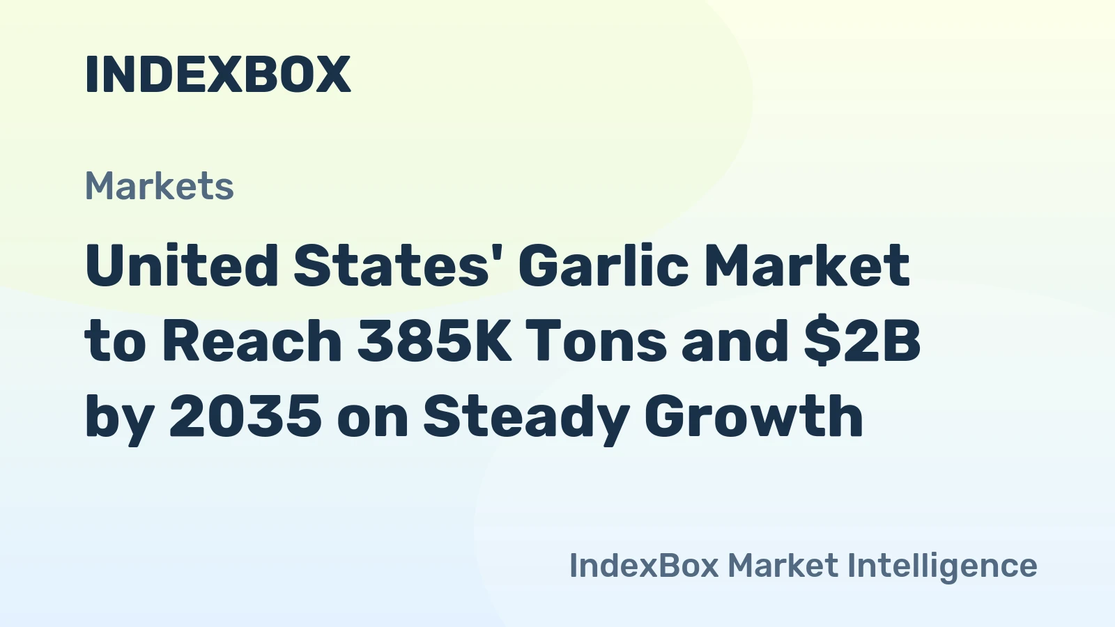 United States' Garlic Market to Reach 385K Tons and $2B by 2035 on Steady Growth