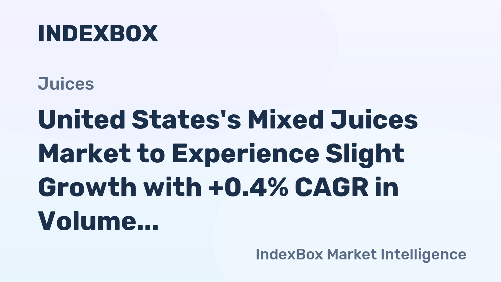 United States's Mixed Juices Market to Experience Slight Growth with +0.4% CAGR in Volume by 2035