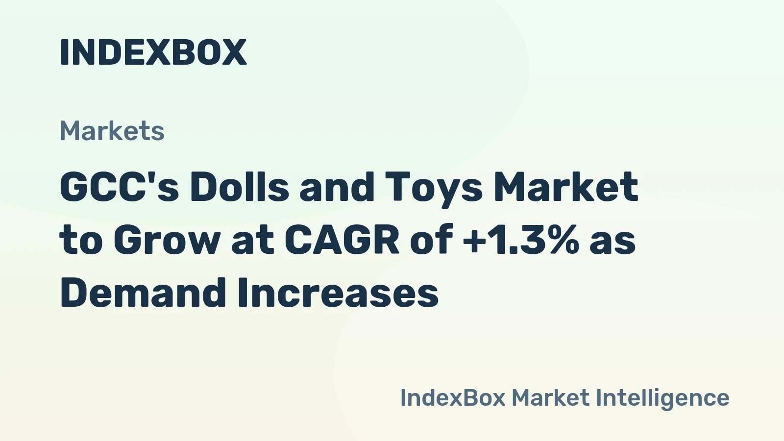 GCC's Dolls and Toys Market to Grow at CAGR of +1.3% as Demand Increases