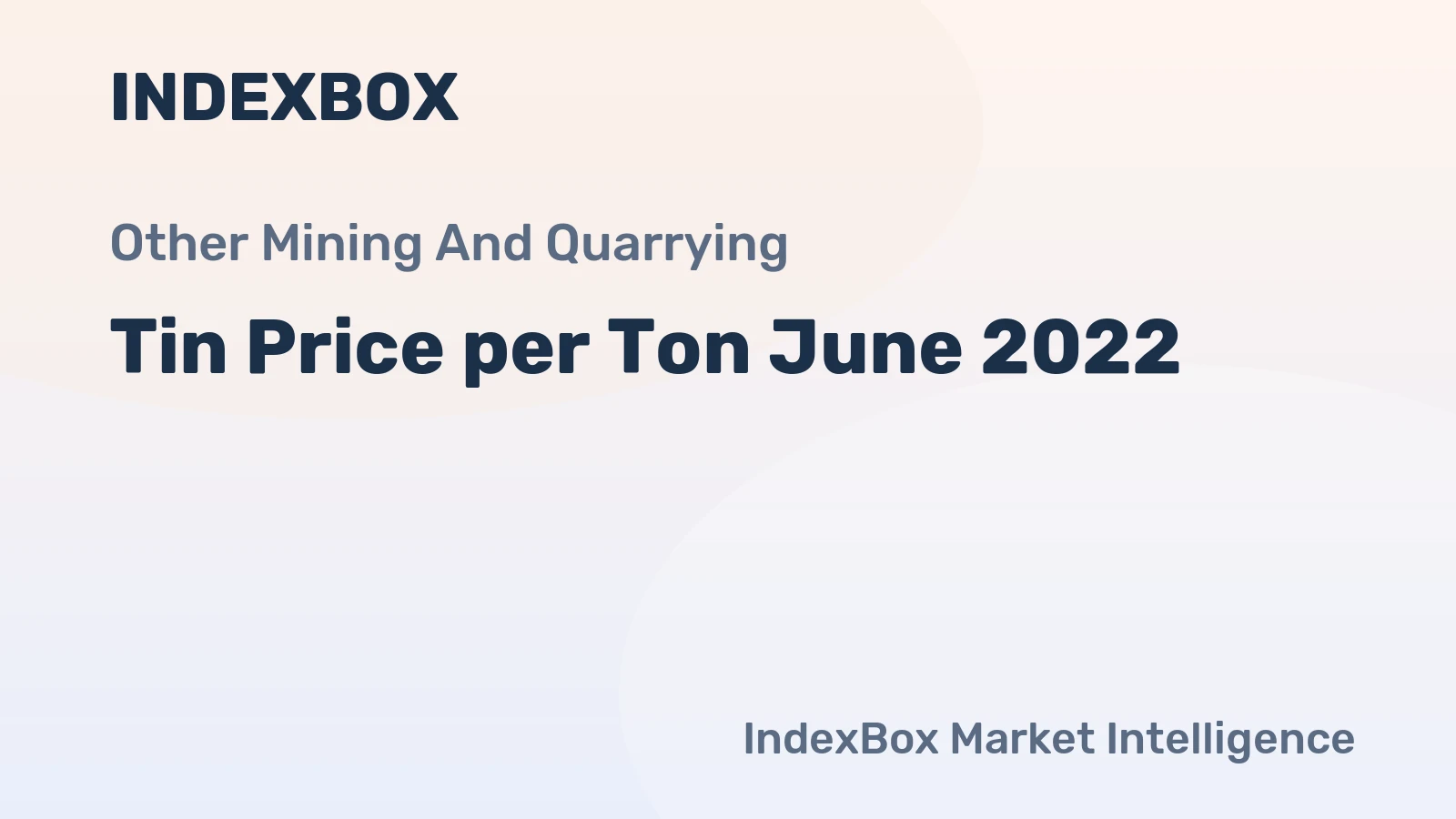 Tin Price per Ton June 2022