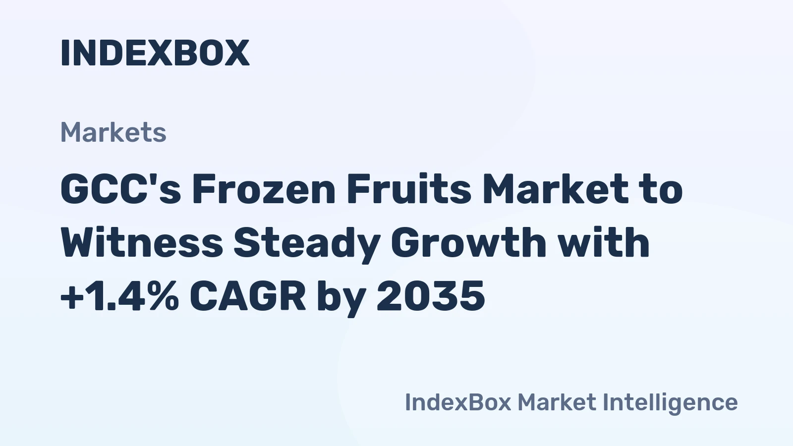 GCC's Frozen Fruits Market to Witness Steady Growth with +1.4% CAGR by 2035
