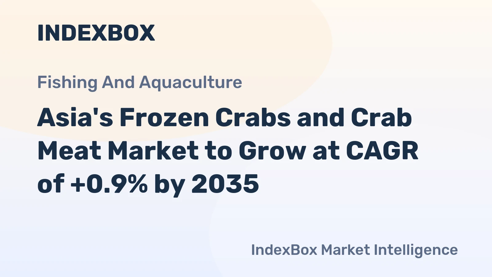 Asia's Frozen Crabs and Crab Meat Market to Grow at CAGR of +0.9% by 2035