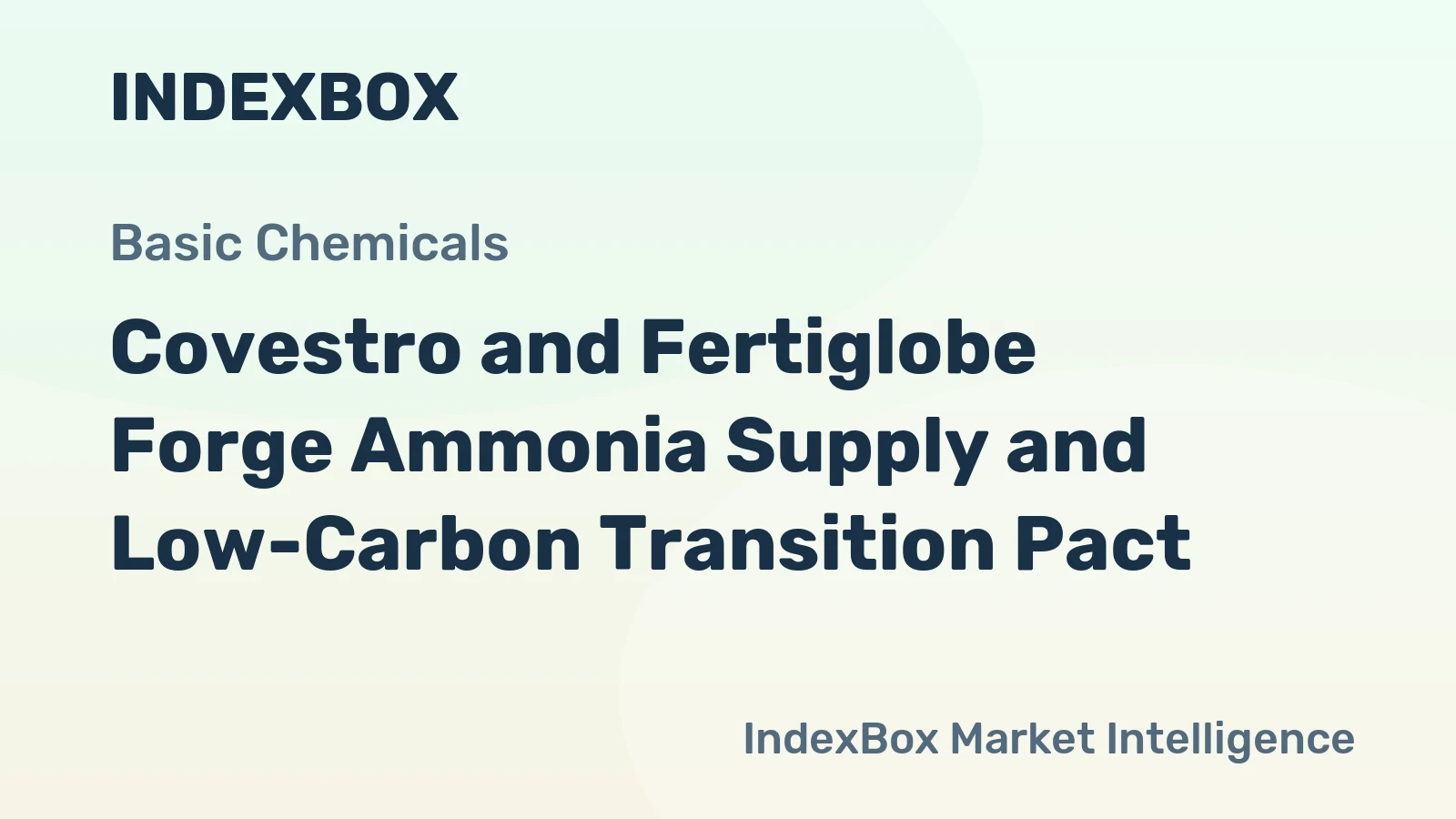 Covestro and Fertiglobe Forge Ammonia Supply and Low-Carbon Transition Pact