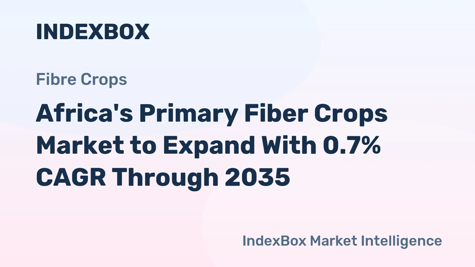 Africa's Primary Fiber Crops Market to Expand With 0.7% CAGR Through 2035