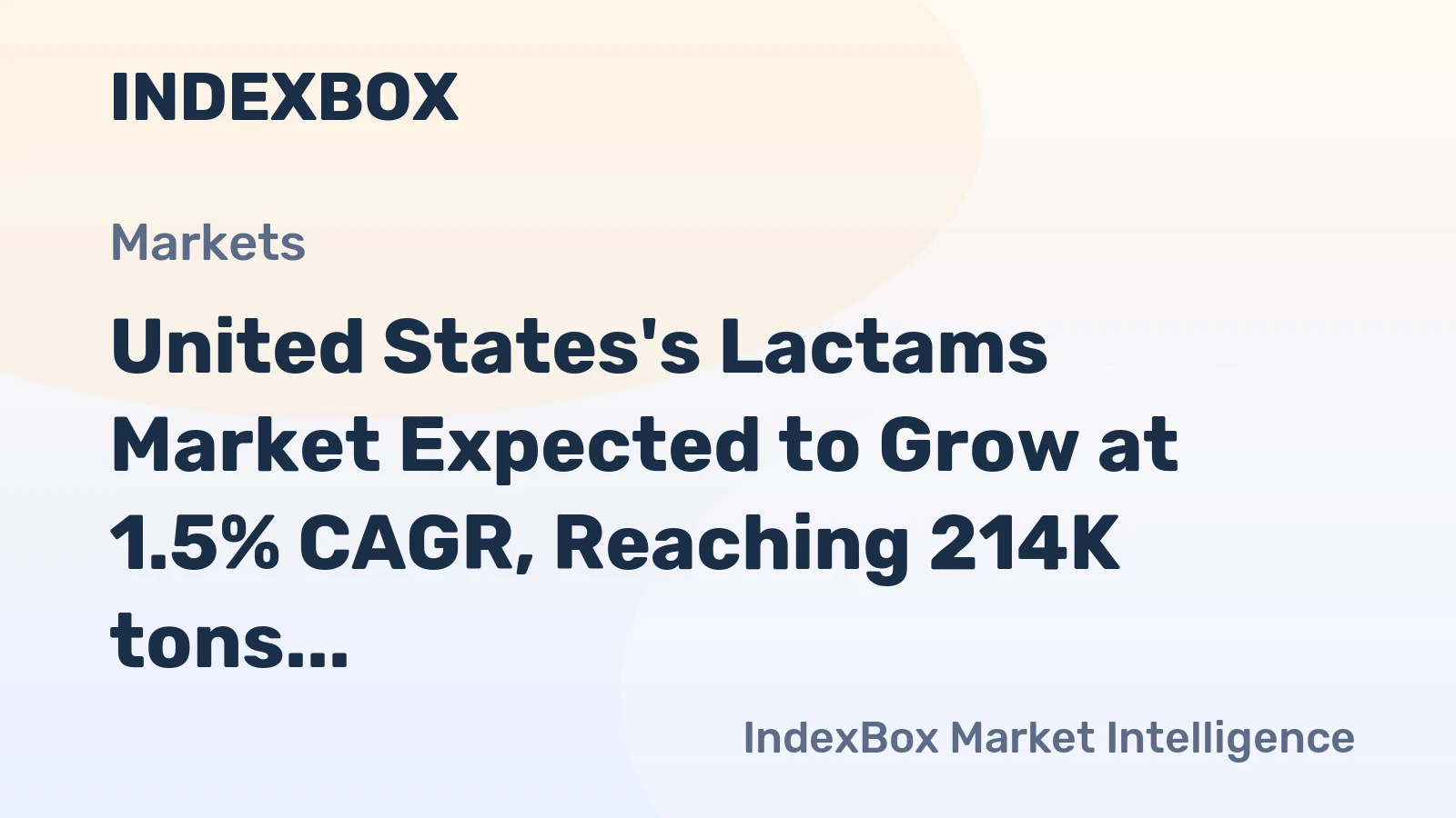 United States's Lactams Market Expected to Grow at 1.5% CAGR, Reaching 214K tons by 2035