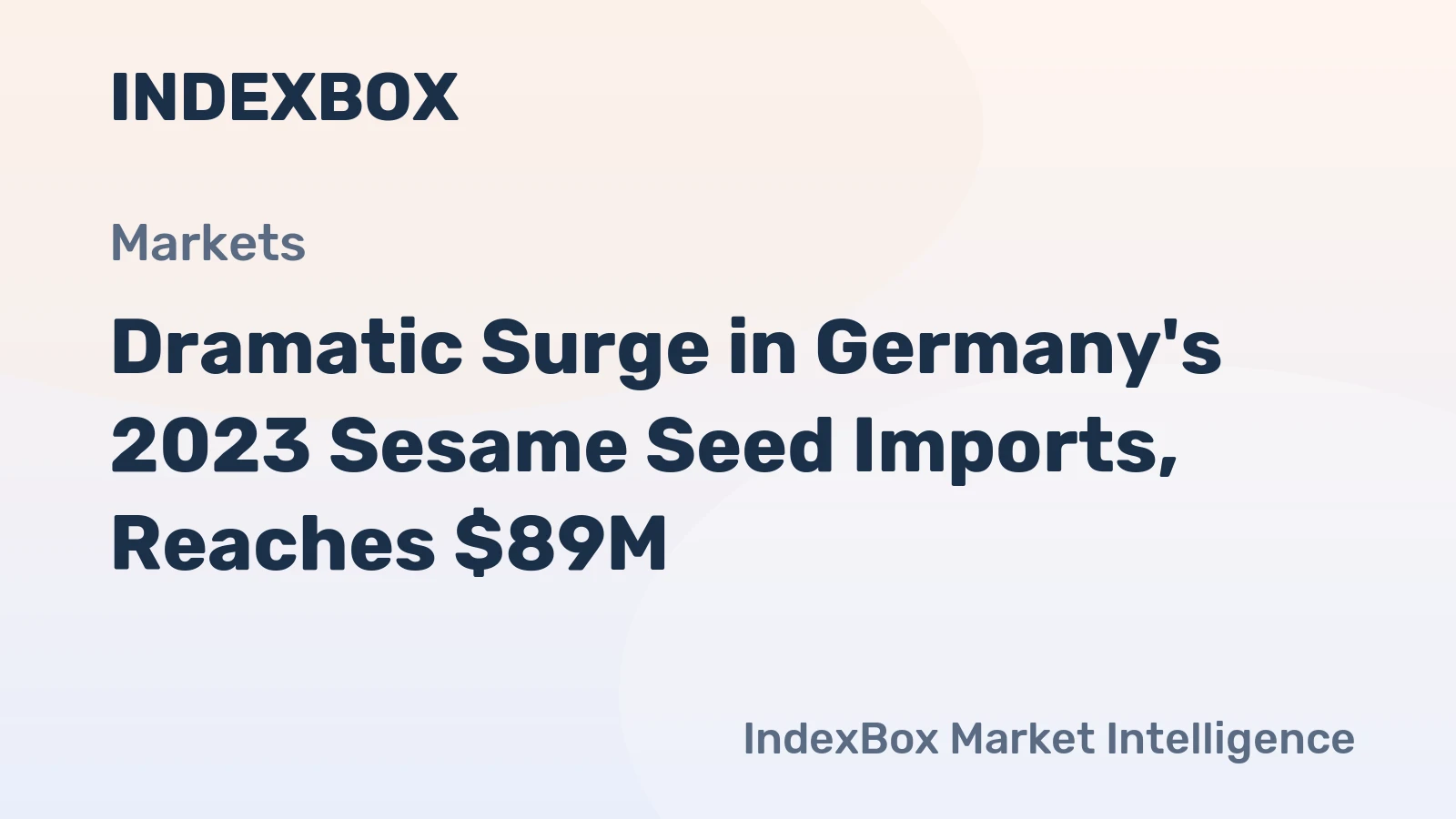 Dramatic Surge in Germany's 2023 Sesame Seed Imports, Reaches $89M