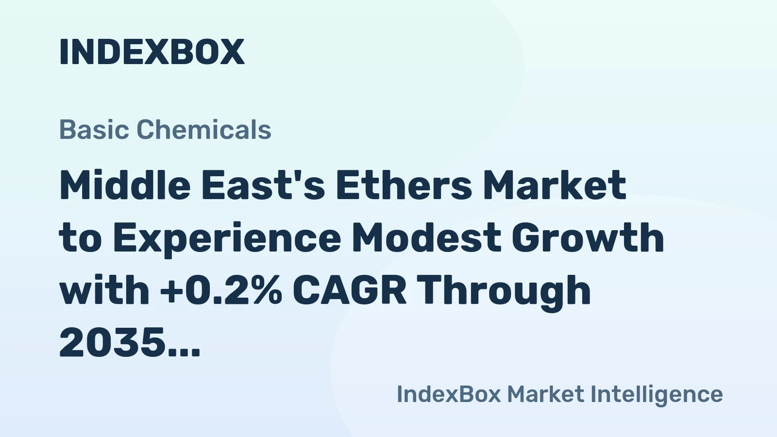 Middle East's Ethers Market to Experience Modest Growth with +0.2% CAGR Through 2035