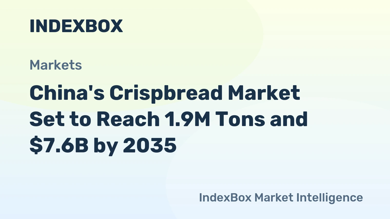 China's Crispbread Market Set to Reach 1.9M Tons and $7.6B by 2035