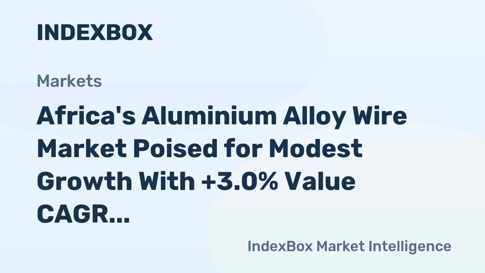 Africa's Aluminium Alloy Wire Market Poised for Modest Growth With +3.0% Value CAGR Through 2035