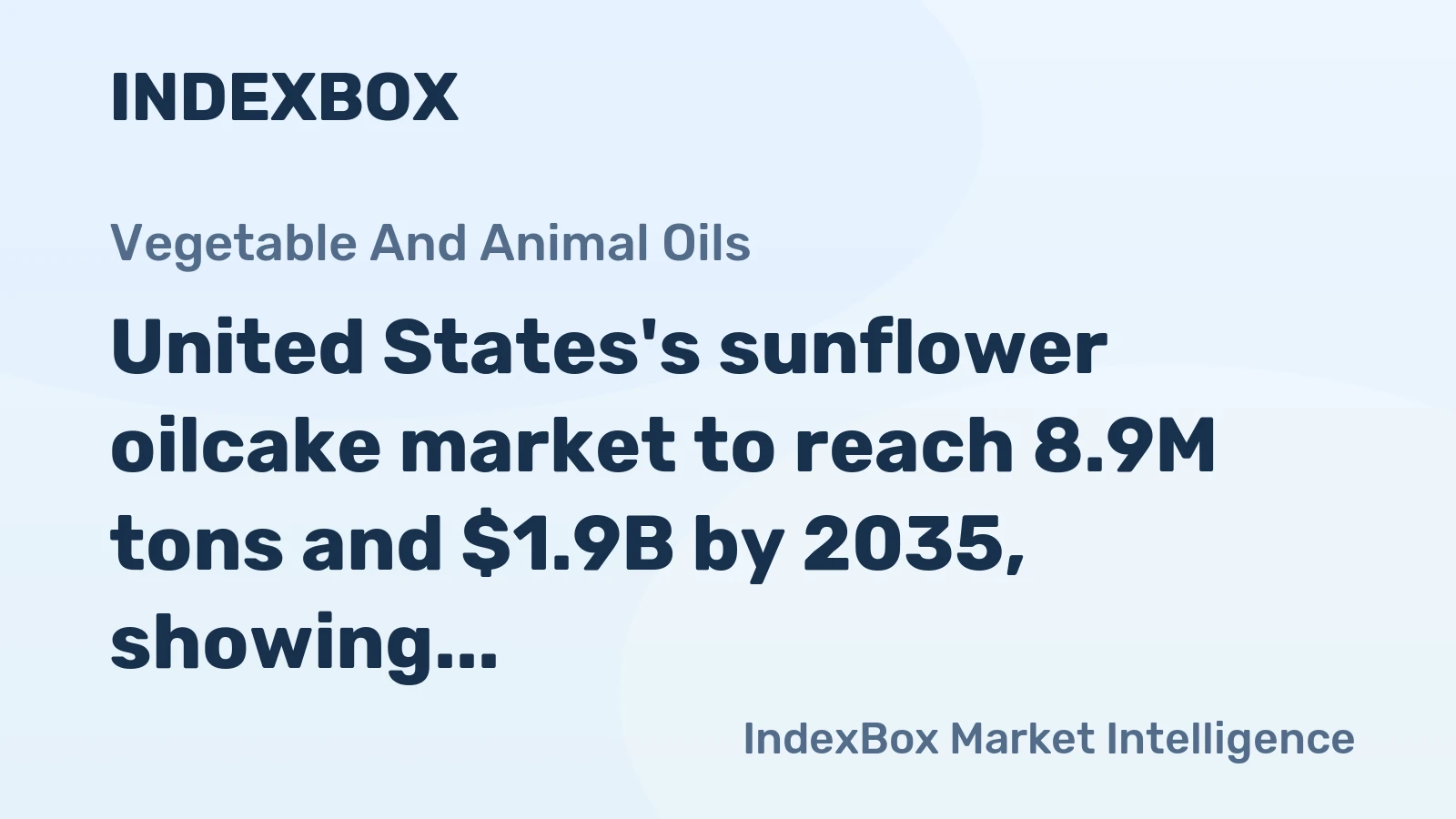 United States's sunflower oilcake market to reach 8.9M tons and $1.9B by 2035, showing stable growth