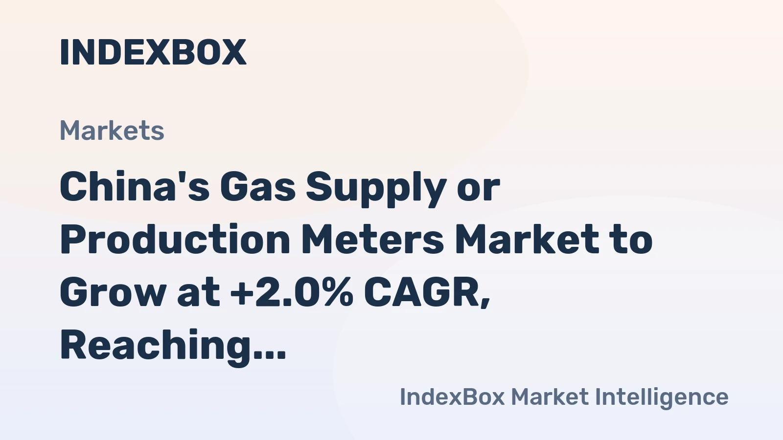 China's Gas Supply or Production Meters Market to Grow at +2.0% CAGR, Reaching $464M by 2035