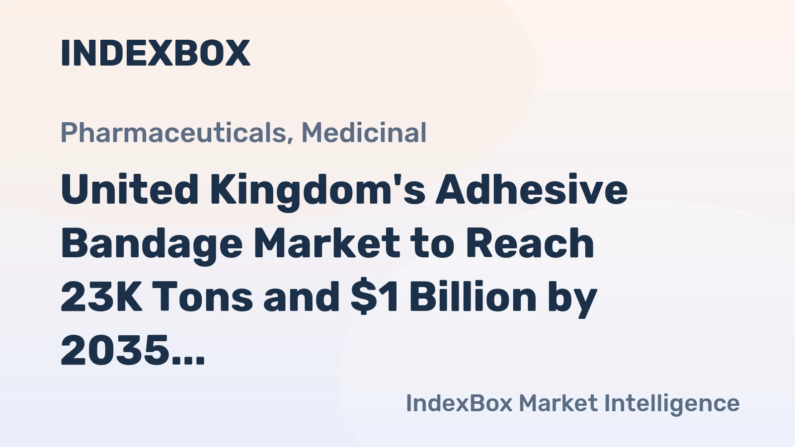 United Kingdom's Adhesive Bandage Market to Reach 23K Tons and $1 Billion by 2035