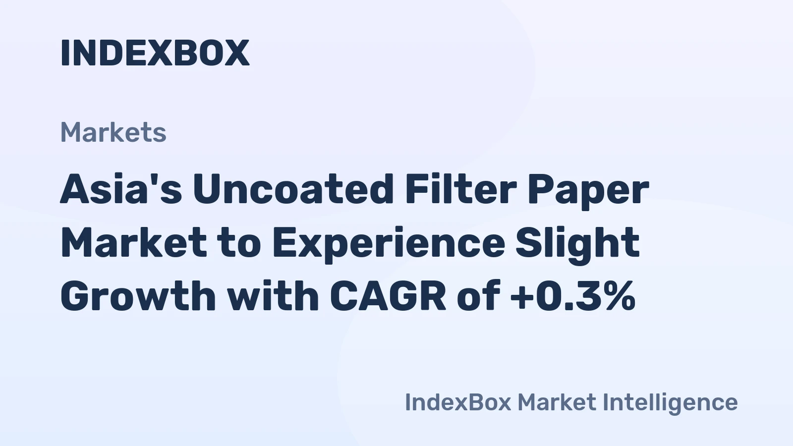 Asia's Uncoated Filter Paper Market to Experience Slight Growth with CAGR of +0.3%