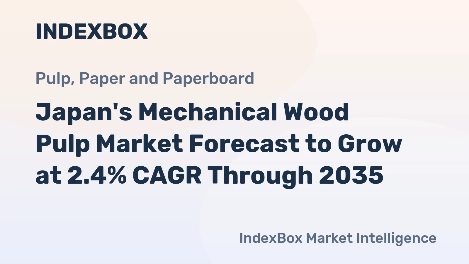 Japan's Mechanical Wood Pulp Market Forecast to Grow at 2.4% CAGR Through 2035