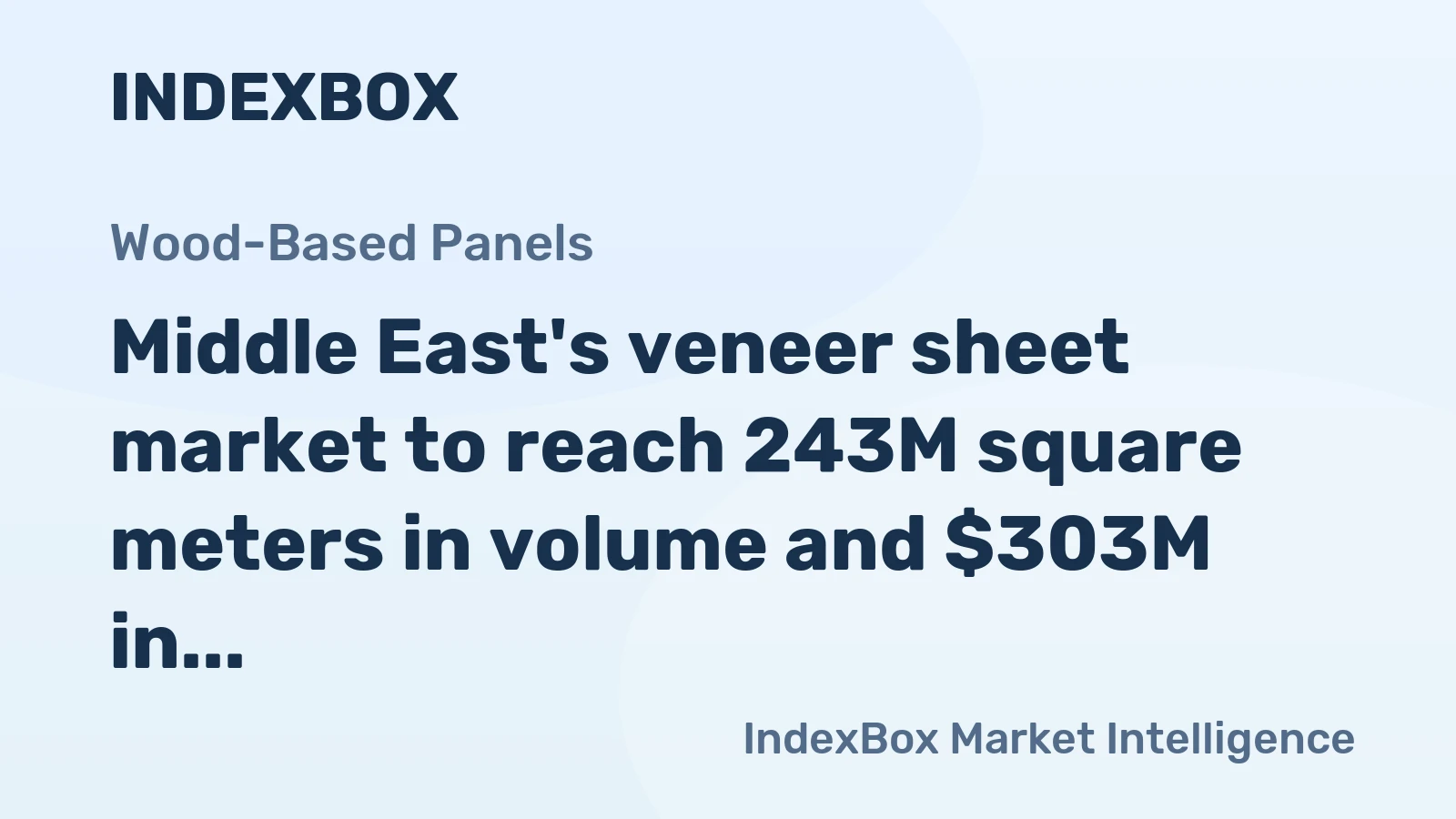 Middle East's veneer sheet market to reach 243M square meters in volume and $303M in value by 2035, driven by sustained demand.