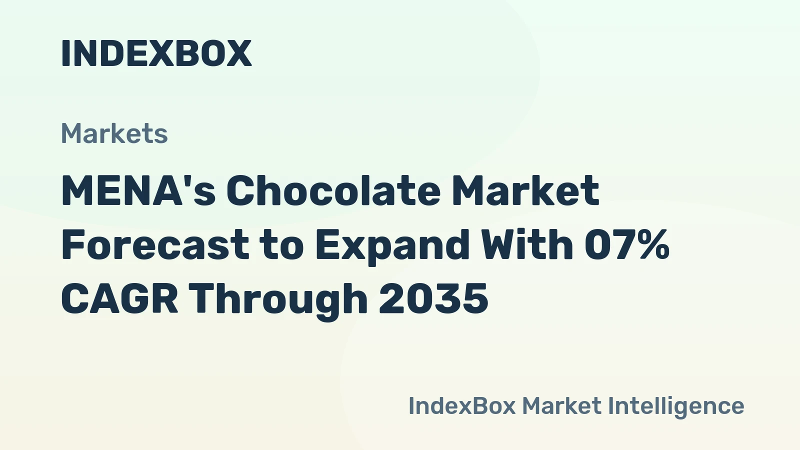 MENA's Chocolate Market Forecast to Expand With 07% CAGR Through 2035