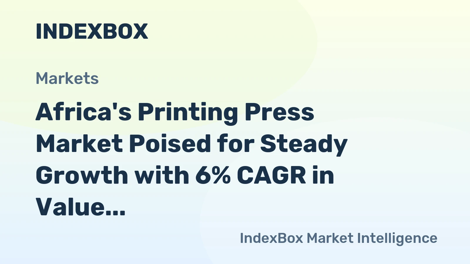 Africa's Printing Press Market Poised for Steady Growth with 6% CAGR in Value Through 2035