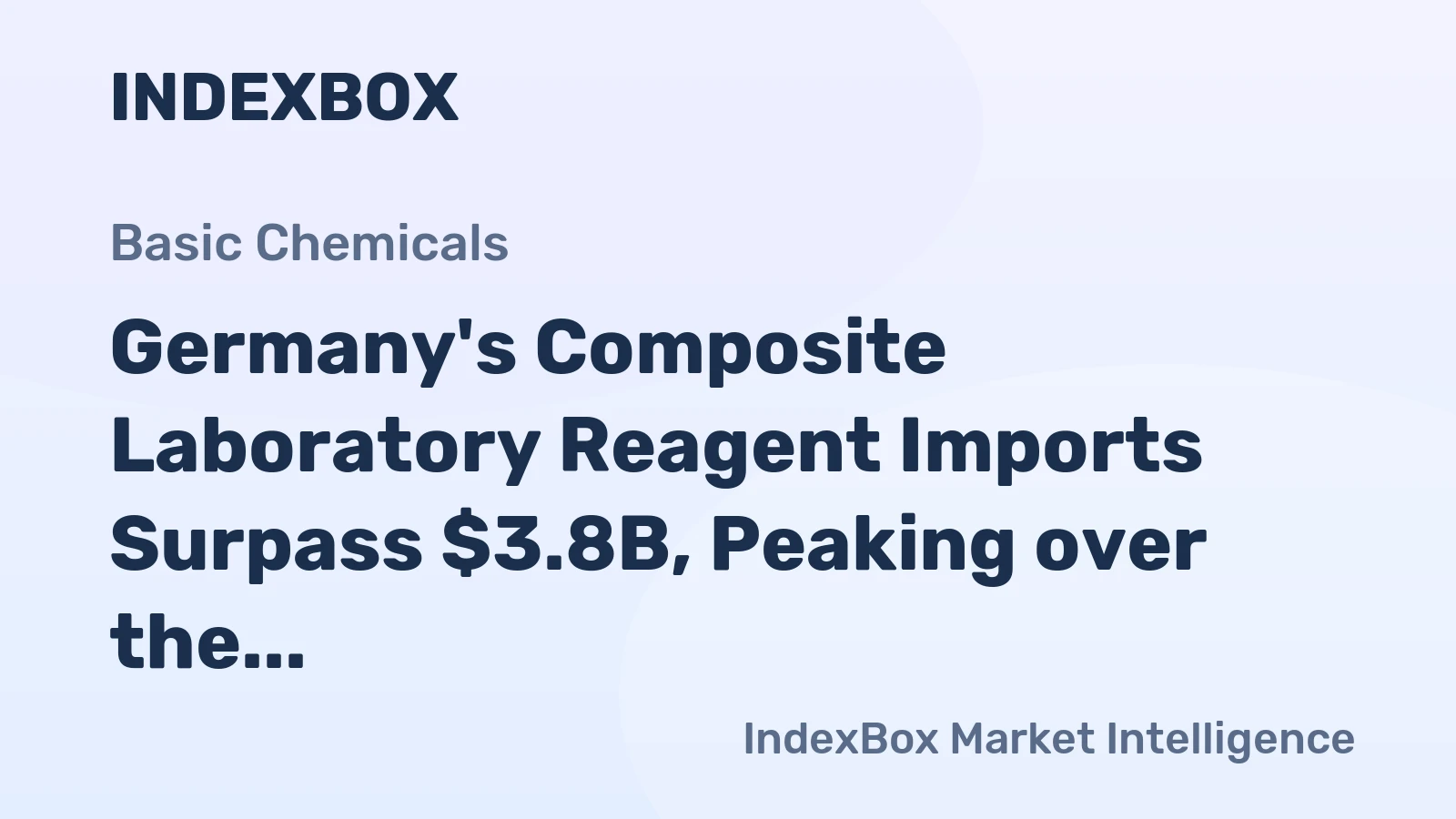 Germany's Composite Laboratory Reagent Imports Surpass $3.8B, Peaking over the Last Decade