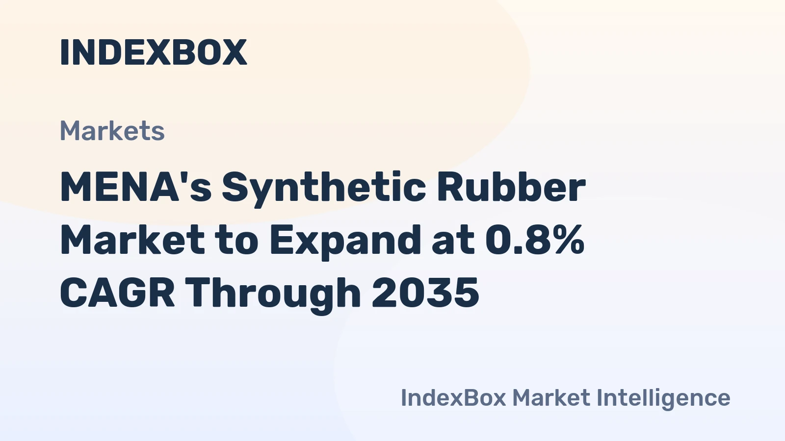 MENA's Synthetic Rubber Market to Expand at 0.8% CAGR Through 2035
